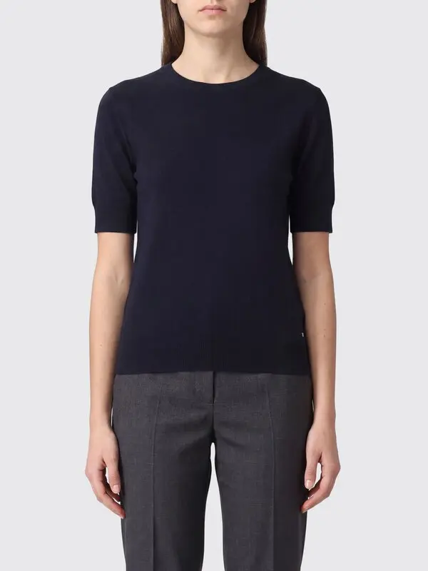 Herno Short-sleeve Crewneck T-shirt In Lyocell And Cotton Blend - Black