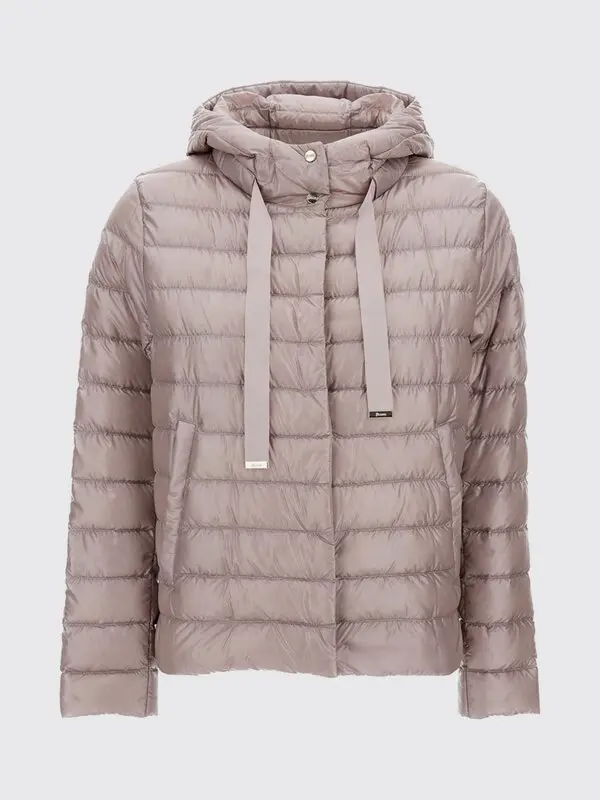 Herno Quilted Ultra-light Nylon Short Down Jacket With Hood - Blush Pink