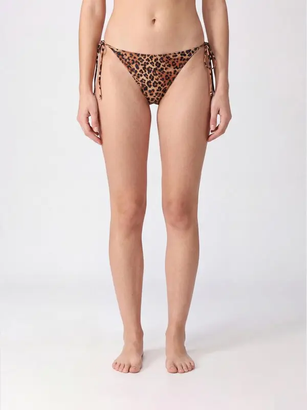 MC2 SAINT BARTH Leopard Print Bikini Bottom - Sand