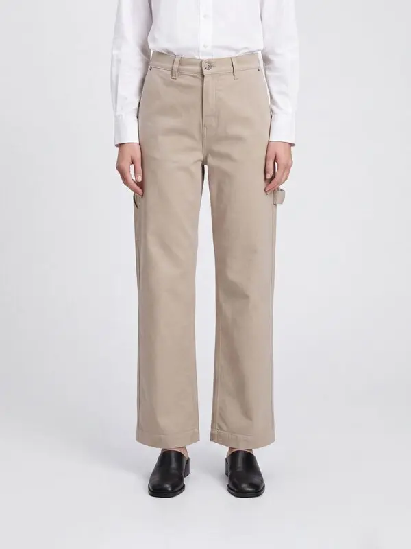 PAROSH Cotton Twill Carpenter Pants