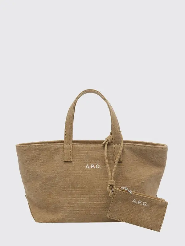 A.p.c. Canvas Shoulder Bag - Beige