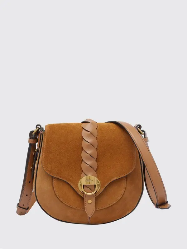 Isabel Marant Étoile Altay Suede Crossbody Bag With Woven Details - Brown