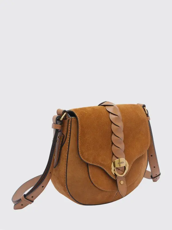 Isabel Marant Étoile Altay Suede Crossbody Bag With Woven Details - Brown