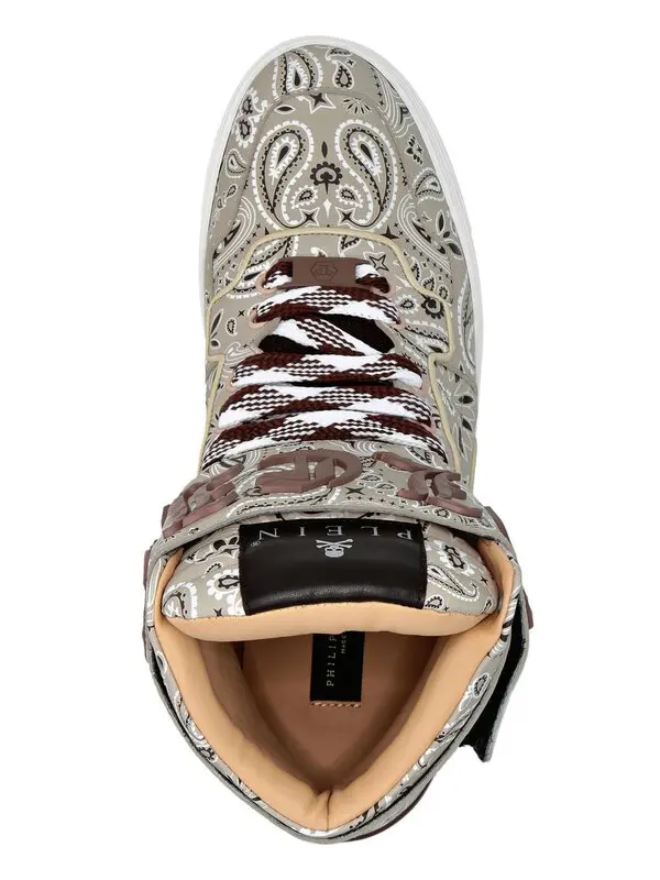 Philipp Plein High-top Sneakers With Paisley Print
