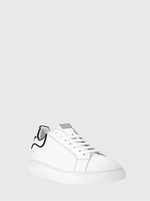 Philipp Plein Big Bang Skull Low-top Sneakers In Smooth Leather - White