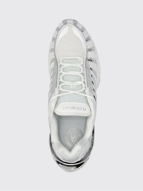 PLEIN SPORT Bi Thunderstorm Genx Sneakers In Mesh With Chunky Sole - White