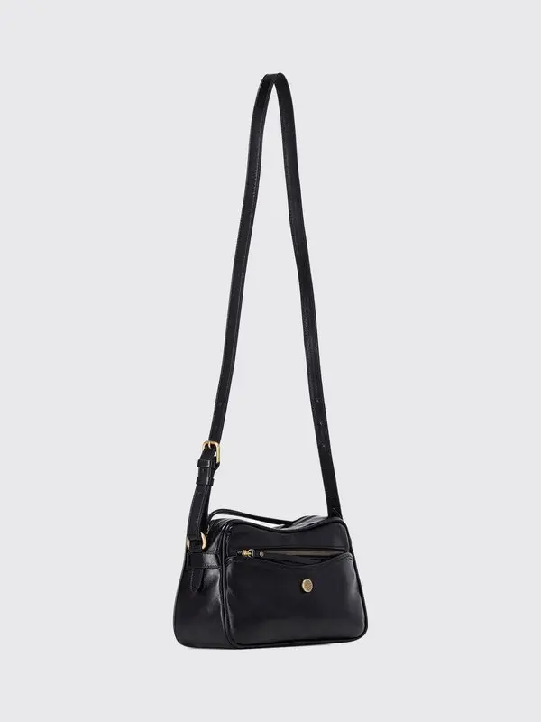 GIANNI CHIARINI Cleo Leather Shoulder Bag With Braided Removable Handle - Black