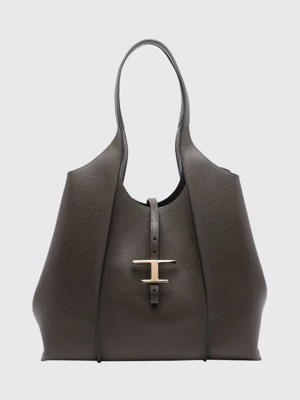 TOD'S Leather Shoulder Bag - Grey