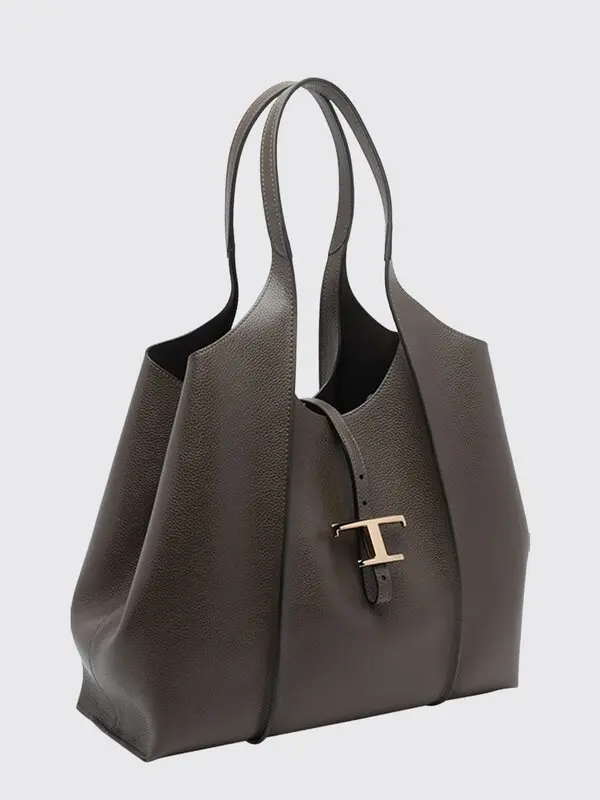 TOD'S Leather Shoulder Bag - Grey