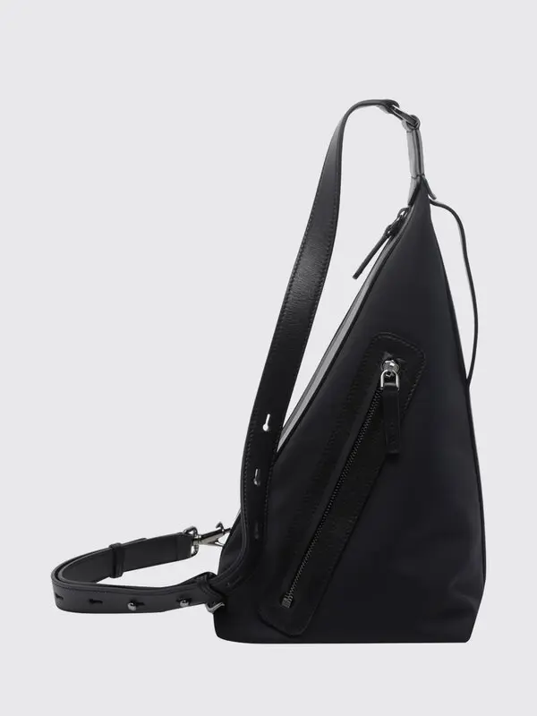 TOD'S Nylon And Ovine Nappa Leather Sling Backpack With Embossed Logo