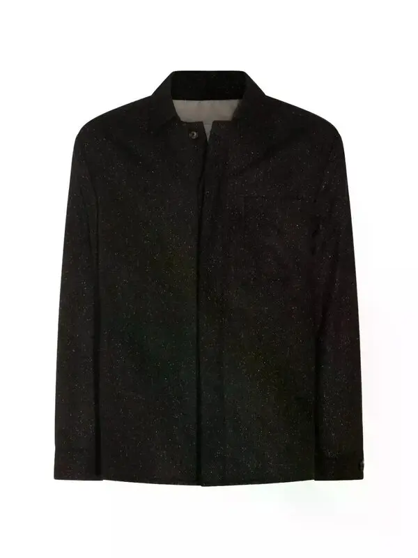 Eleventy Herringbone-pattern Shirt Jacket