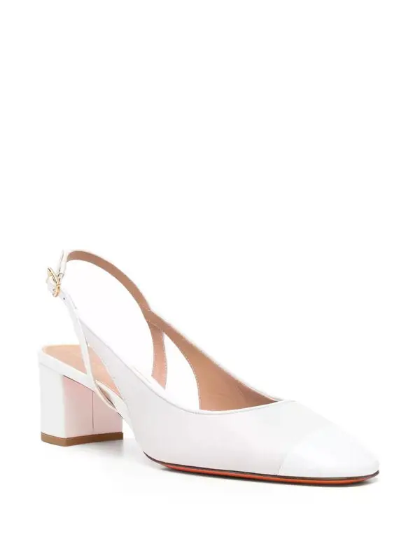 Santoni Leather Slingback Pumps