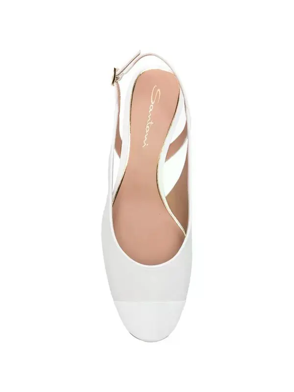Santoni Leather Slingback Pumps