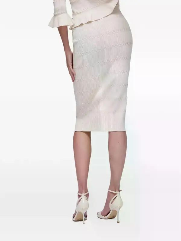 Liu Jo Button-detail Knitted Midi Skirt