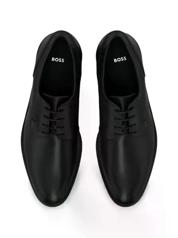 BOSS Micro-pattern Leather Derby Shoes