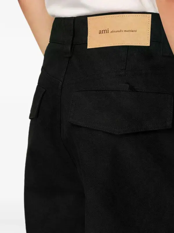 AMI Paris Baggy Fit Cargo Cotton Trousers