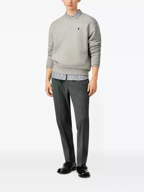 AMI Paris Elasticated-waist Wool Trousers