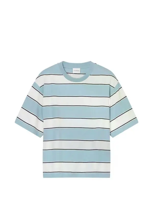 Closed Stripe Dropped-shoulder T-shirt - White