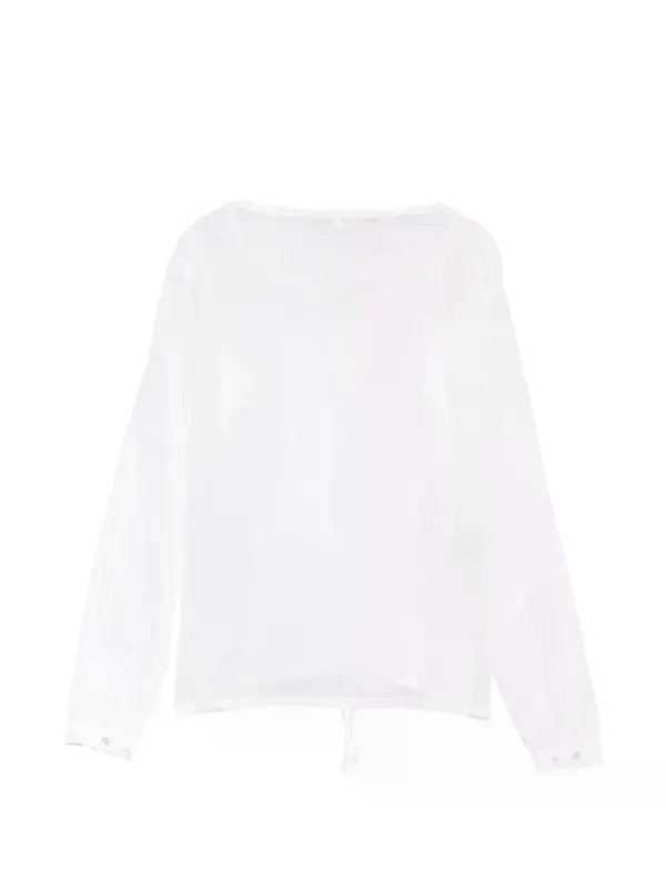 Prada 1990 Tie-neck Drawstring Blouse - White