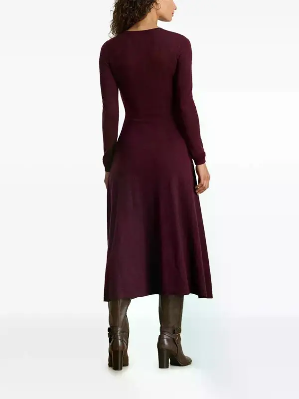Ralph Lauren A-line Wool Sweater Midi Dress