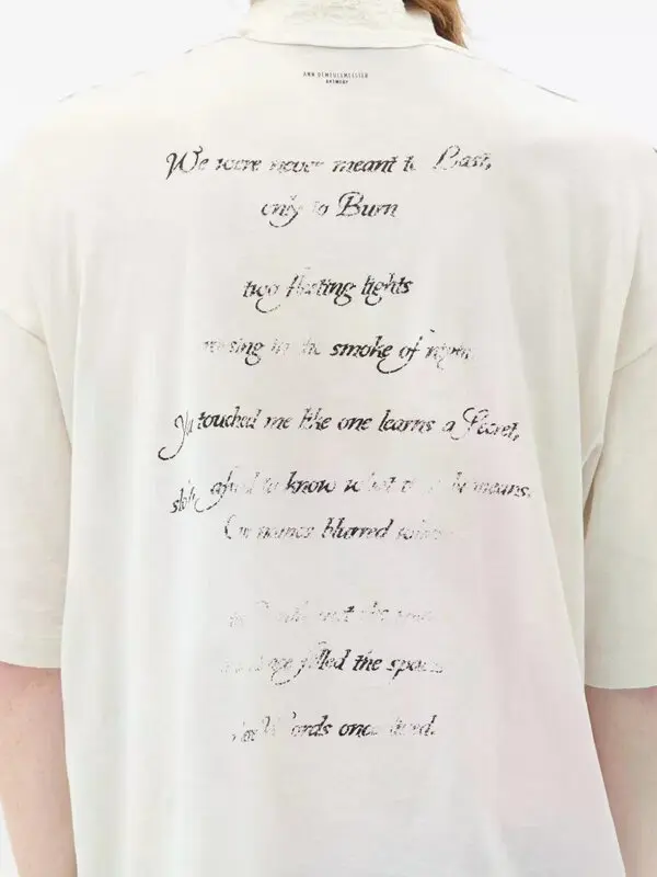ANN DEMEULEMEESTER Slogan-print T-shirt