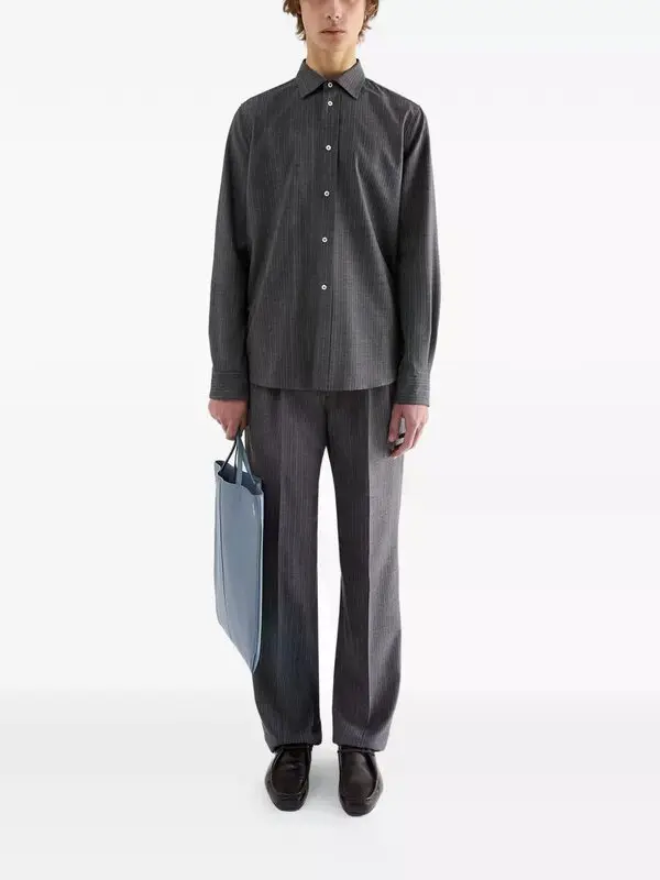JIL SANDER Pinstripe-pattern Wool Shirt
