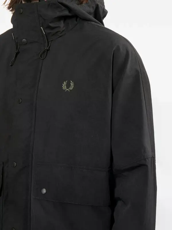 Fred Perry Logo-embroidered Hooded Jacket
