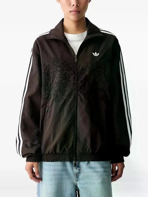 Adidas Floral Gfx Firebird Loose Track Jacket - Brown