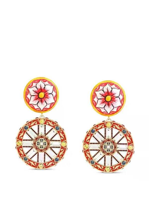 Dolce & Gabbana Carretto Wheel Clip Earrings - Gold