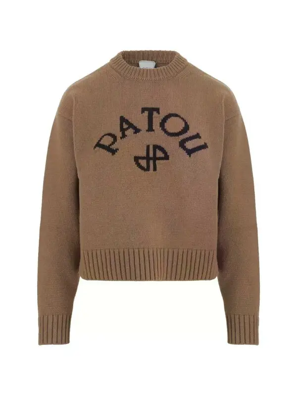 PATOU Logo-embroidered Crew-neck Sweater