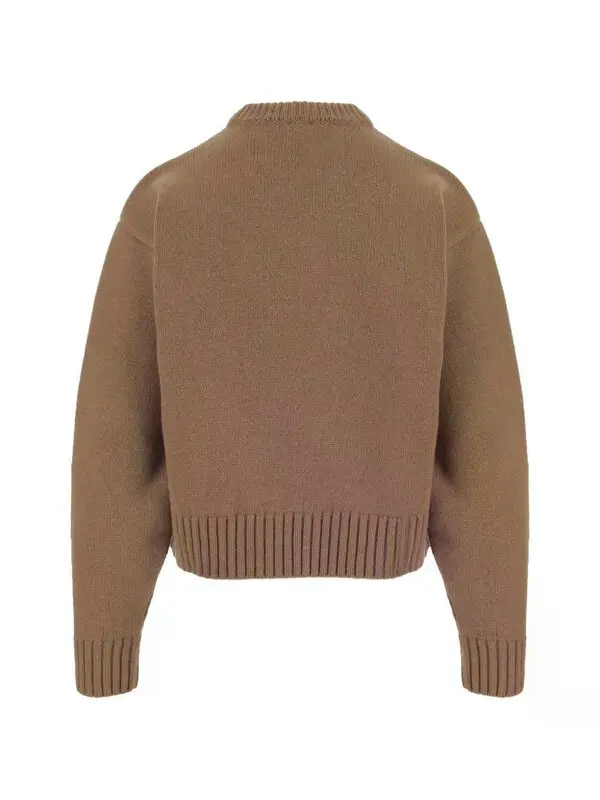PATOU Logo-embroidered Crew-neck Sweater