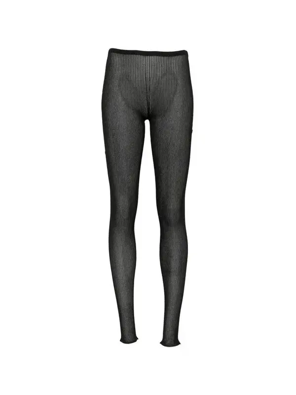 DONDUP Glitter-effect Ribbed Leggings - Black