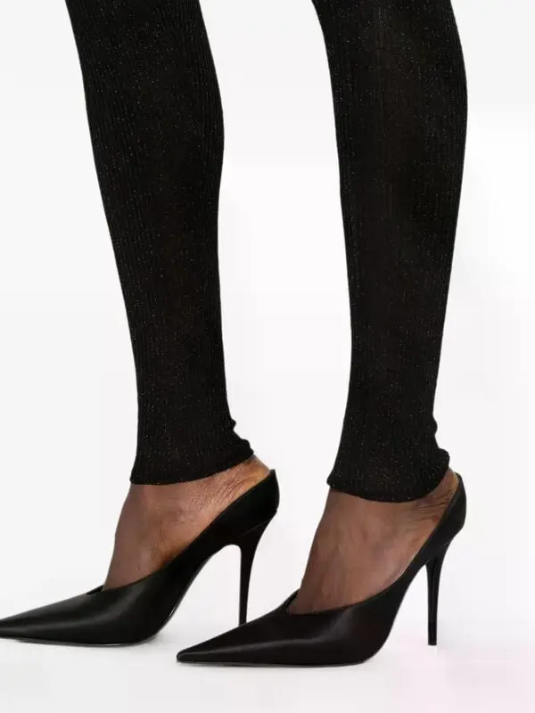 DONDUP Glitter-effect Ribbed Leggings