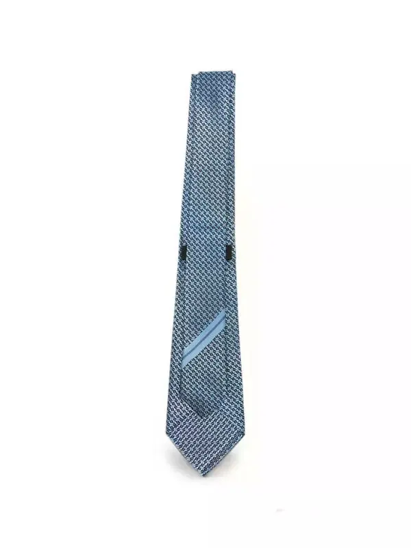 Zegna Geometric-pattern Silk Tie