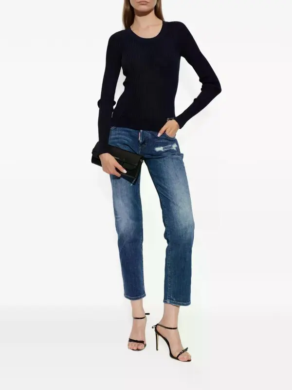 Dsquared2 Ribbed-knit Logo-patch Sweater