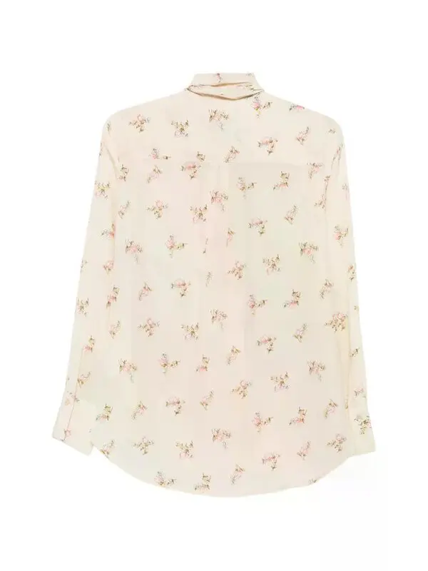 P.a.r.o.s.h Floral Print Pussy-bow Shirt