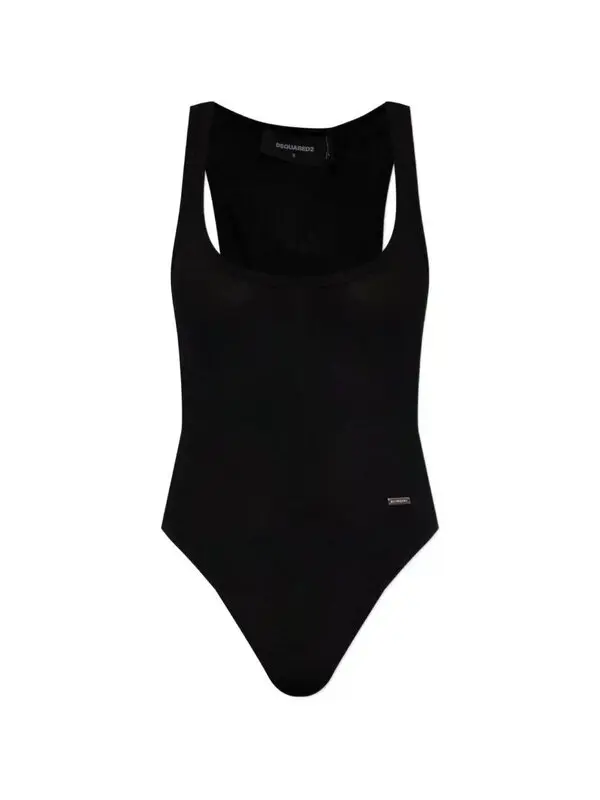Dsquared2 Ribbed-knit Logo-plaque Bodysuit