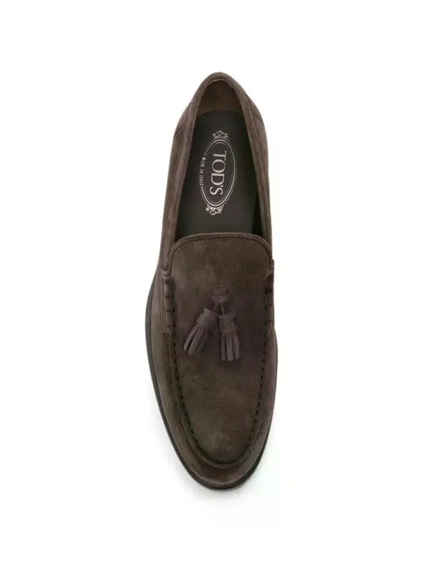 TOD'S Tassel-detail Suede Loafers
