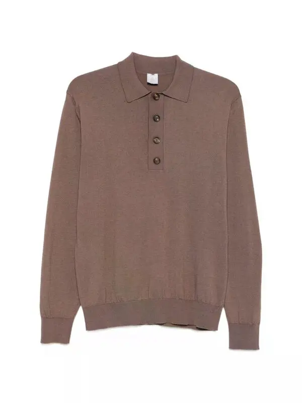Eleventy Long-sleeve Polo Shirt