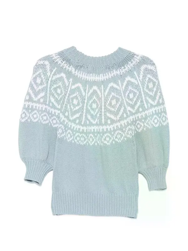 Altuzarra Howard" Fair Isle Knit Sweater - Blue