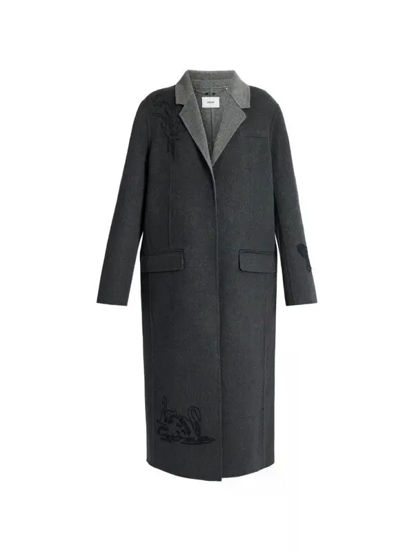 Erdem Embroidered Coat - Grey