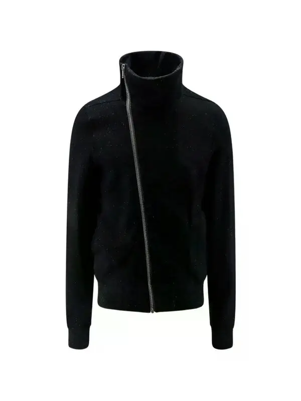 Rick Owens Asymmetric-zip Funnel-neck Sweater