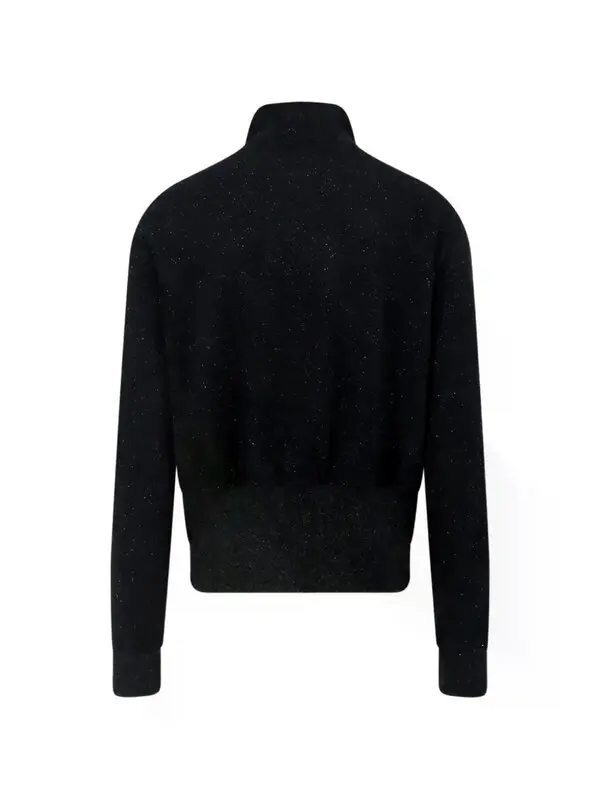 Rick Owens Asymmetric-zip Funnel-neck Sweater