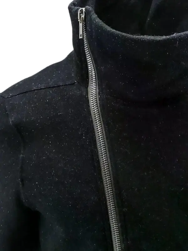 Rick Owens Asymmetric-zip Funnel-neck Sweater