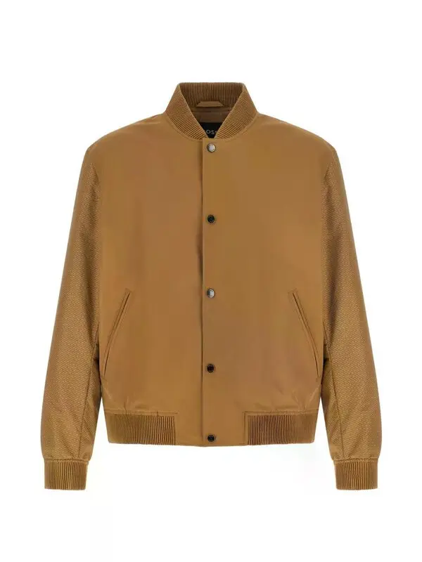 BOSS Water-repellent Jacket With Monogram-pattern Sleeves