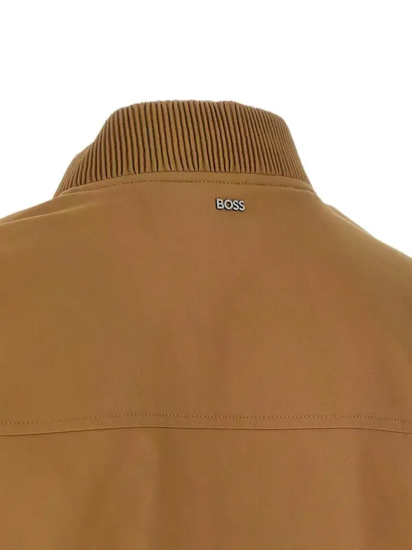 BOSS Water-repellent Jacket With Monogram-pattern Sleeves