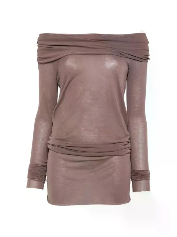 Rick Owens Off-shoulder Long-sleeve T-shirt