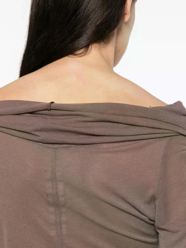 Rick Owens Off-shoulder Long-sleeve T-shirt