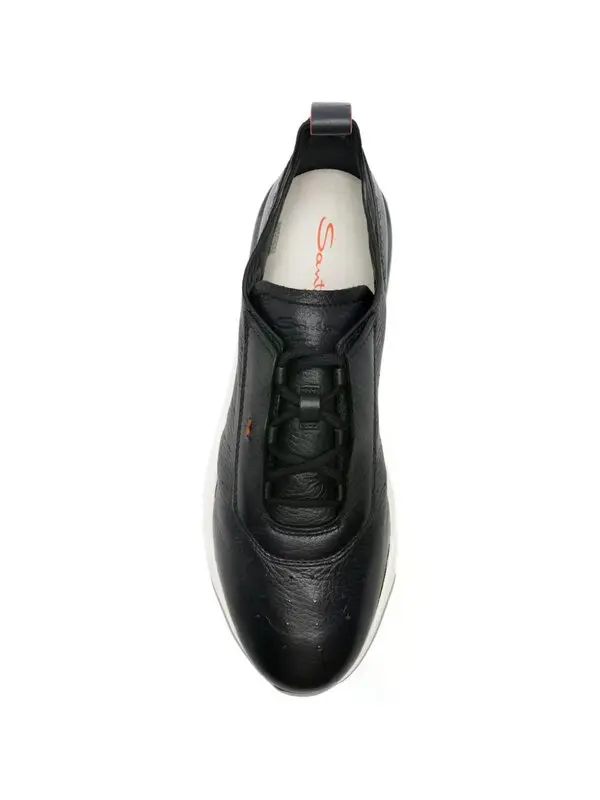 Santoni Perforated Panelled Sneakers