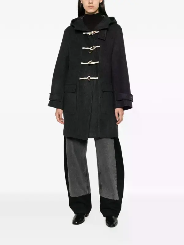 SEMICOUTURE Hooded Toggle-fastening Coat